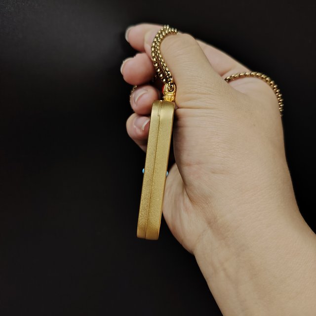 Copper gold-plated square thangka box, double-sided high-end hand ...