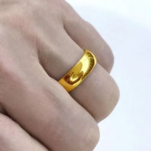 Kuaishou explosion Vietnamese sand gold ring men's women and women's ...
