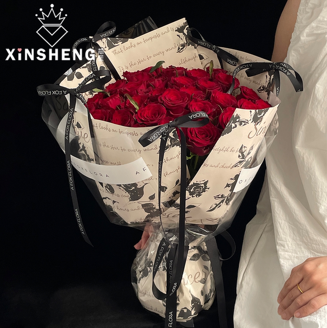 Xinyou's original collection of rose poems, flower wrapping paper ...