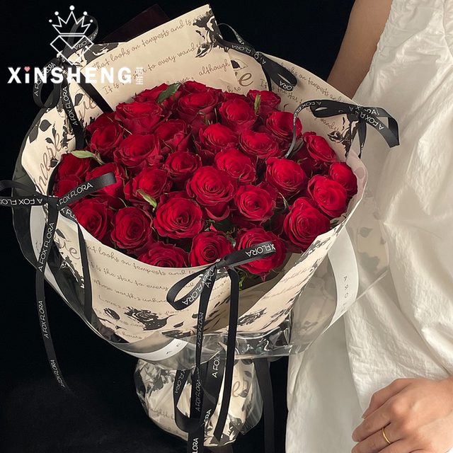 Xinyou's original collection of rose poems, flower wrapping paper ...