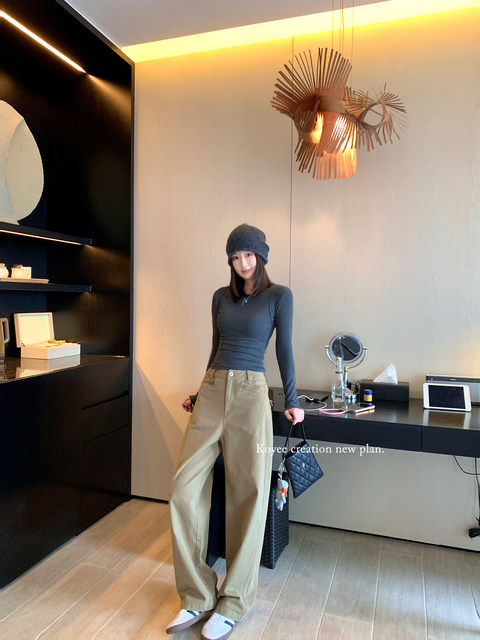 One-piece Casual and versatile solid color base shirt top for women in ...