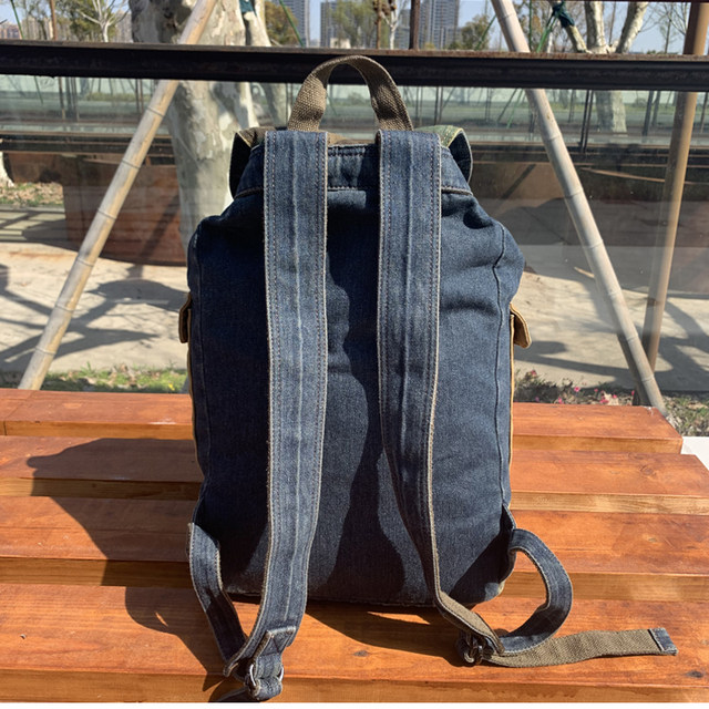 Camouflage canvas denim contradictory stitching casual retro ...