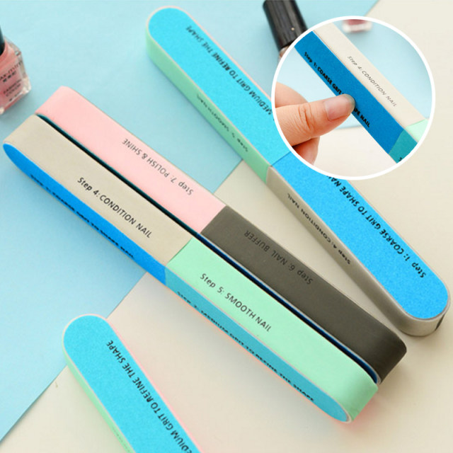 Nail file polishing strip six-sided polishing file manicure tool set ...