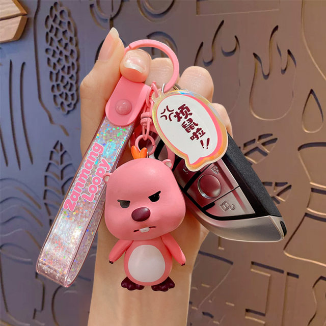 2024 New Genuine Loopy Car Keychain Chain Cute Ruby Exquisite Women's ...