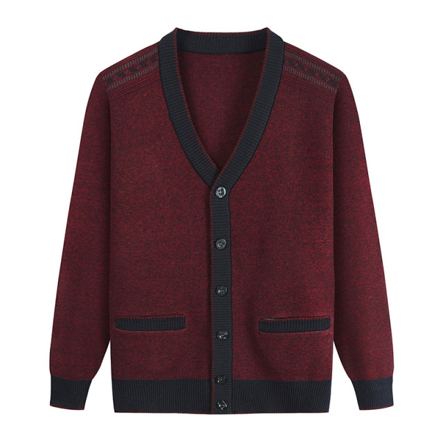 2021 new style sweater cardigan for middle-aged and elderly people ...