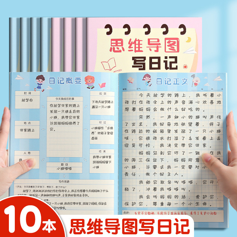 Mind Map Writing Diary for Primary School Students