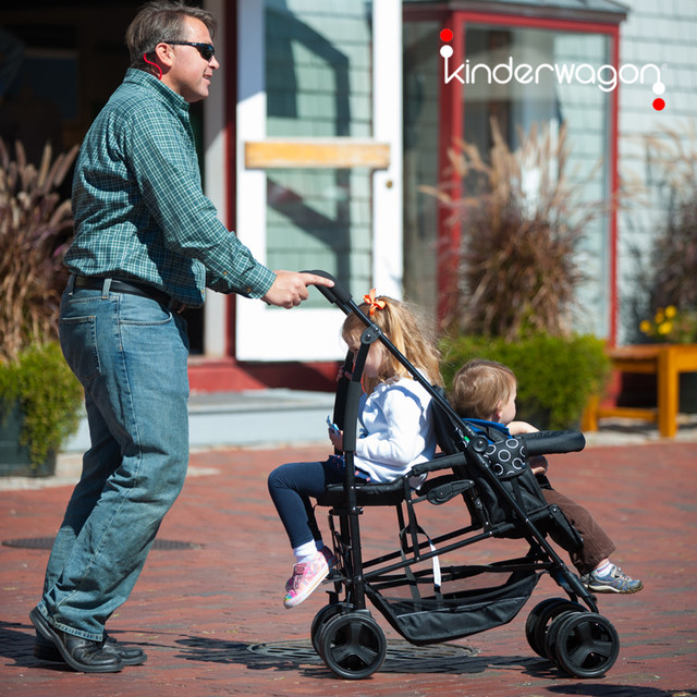 American Kinderwagon twin baby stroller double size treasure second ...