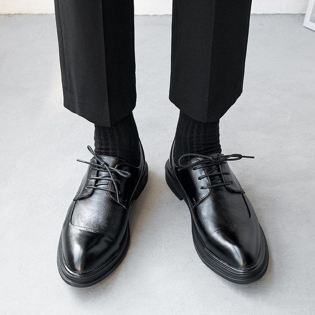 Leather shoes, men's formal business, high-end sense, men's casual ...