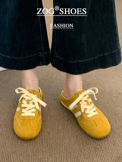 Baotou half slippers for women in summer wear 2025 new super hot yellow ...
