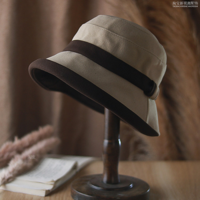 Versatile fisherman hat women's autumn and winter Hepburn style women's ...