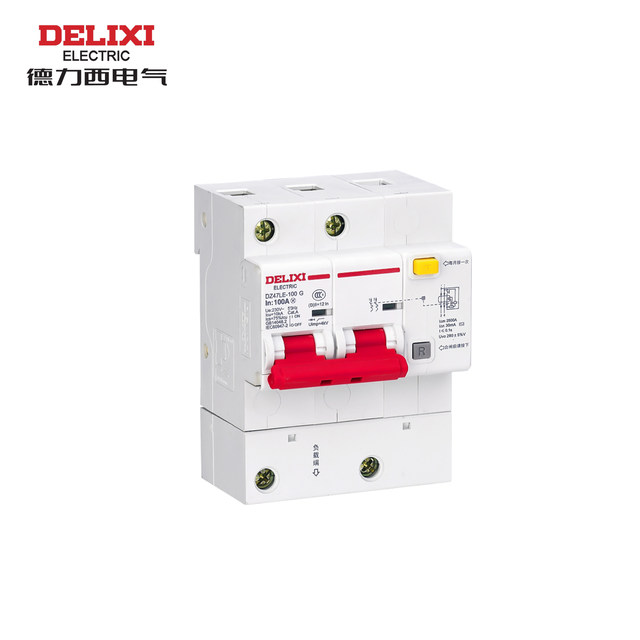 Delixi DZ47LE-125 large current leakage protector 2P3P4P80A100A125 circuit breaker with leakage ...