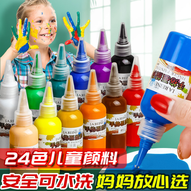 Le Meng Pigments children's gouache washable kindergarten baby painting ...