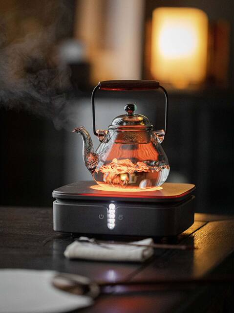 Qinghuan丨Transparent black pear-shaped ebony glass handle kettle ...