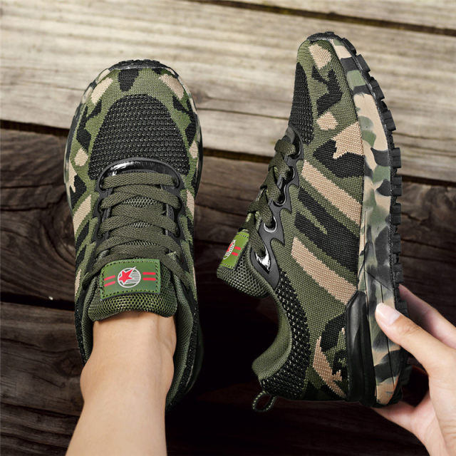 Camouflage shoes for men and women, mesh breathable running shoes ...