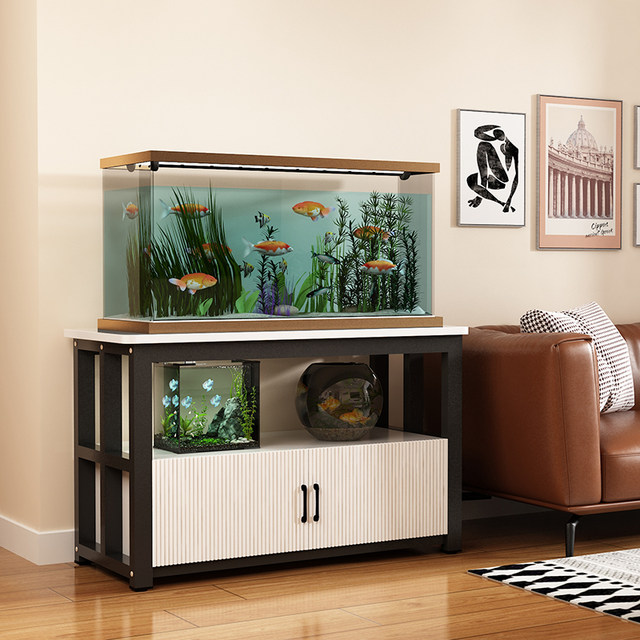 Simple household floor-standing fish tank cabinet base cabinet small ...