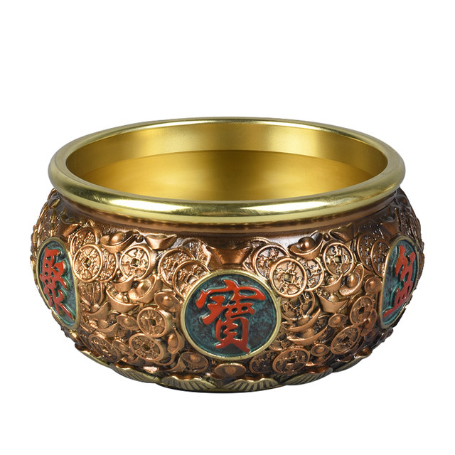 All-copper cornucopia ornaments, copper cylinders, living room entrance ...