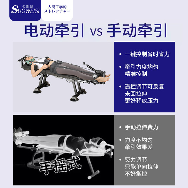 Electric lumbar stretcher leg doctor home heightening sling neck ...