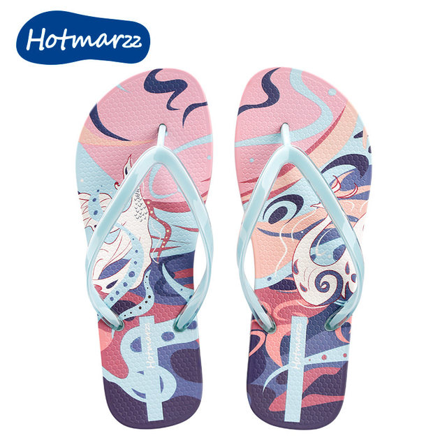 hotmarzz black horse flip-flops women's new summer outdoor wear non ...