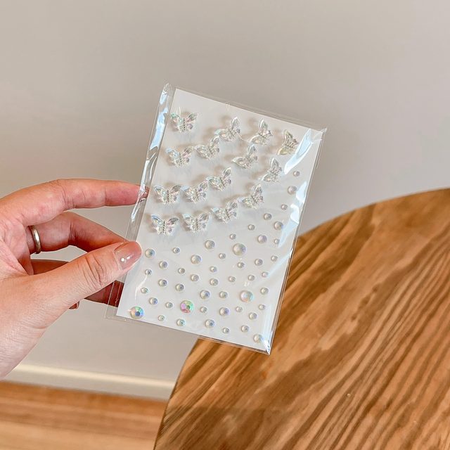 Children's face stickers little girl concert face stickers pearl veneer ...