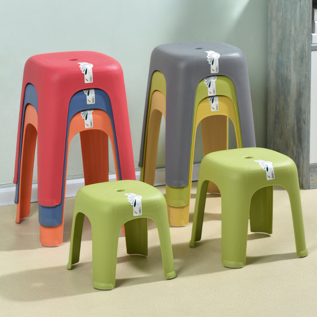 Plastic stool for household thickened non-slip modern simple living ...