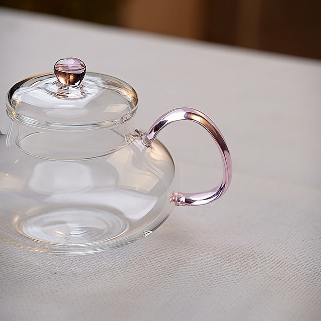 Household glass teapot small mini teapot women's special heat-resistant ...