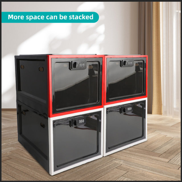 Lockbox Password Lock Refrigerator Food Snack Storage Box Transparent ...