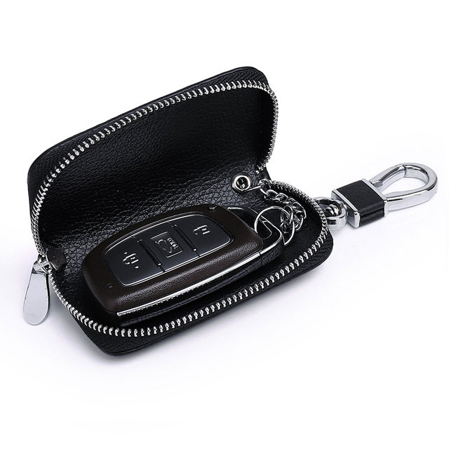 Top layer cowhide car key bag men's genuine leather universal simple ...