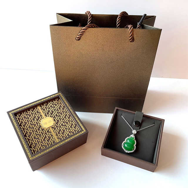 Exquisite Guo Chao Ancient French Fund inheritance Box Emerald Box Jade ...