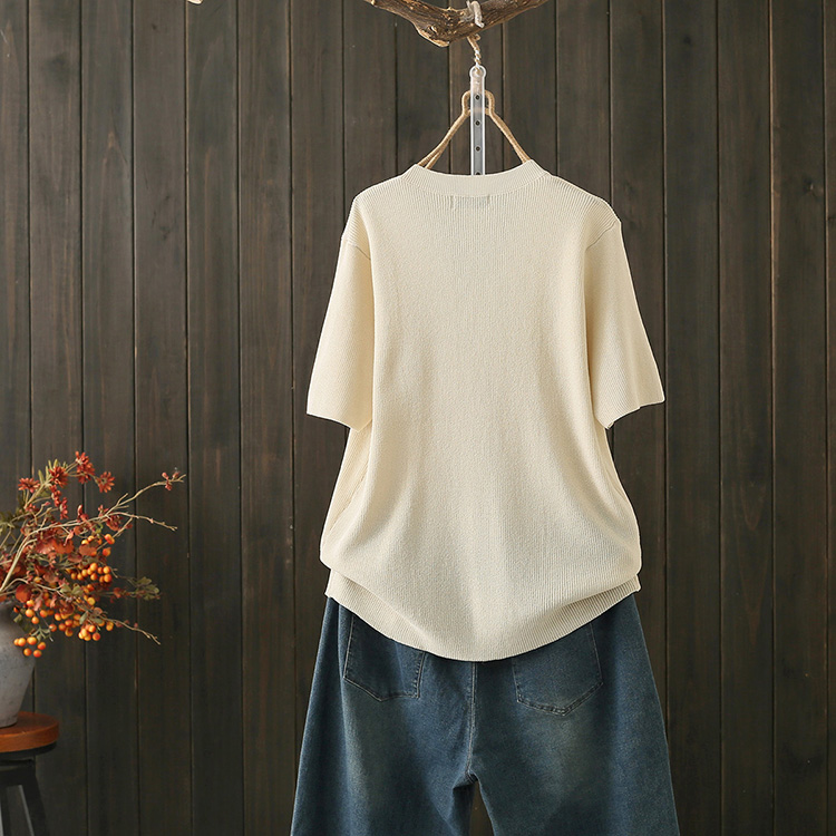 Ice silk short-sleeved t-shirt for women large size fat mm2023 summer new style 200Jin [Jin ...