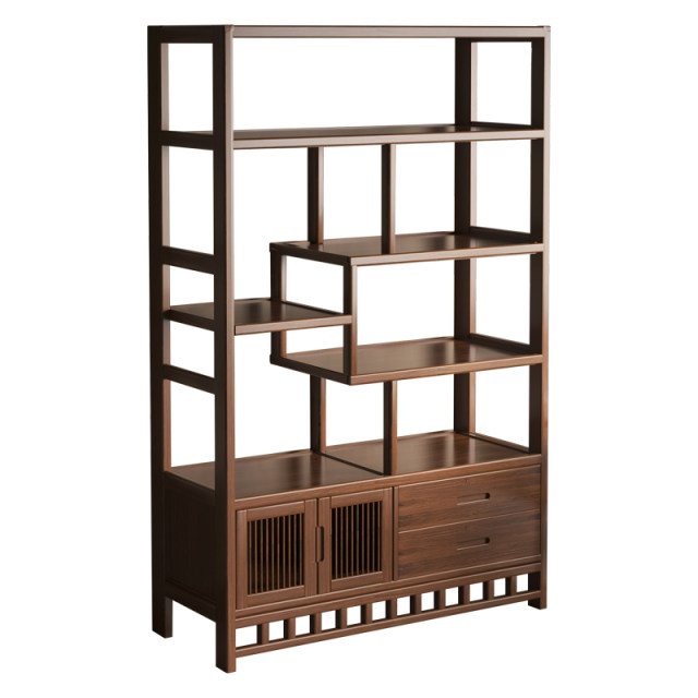 Bogu rack solid wood Chinese tea room tea set storage rack tea rack ...