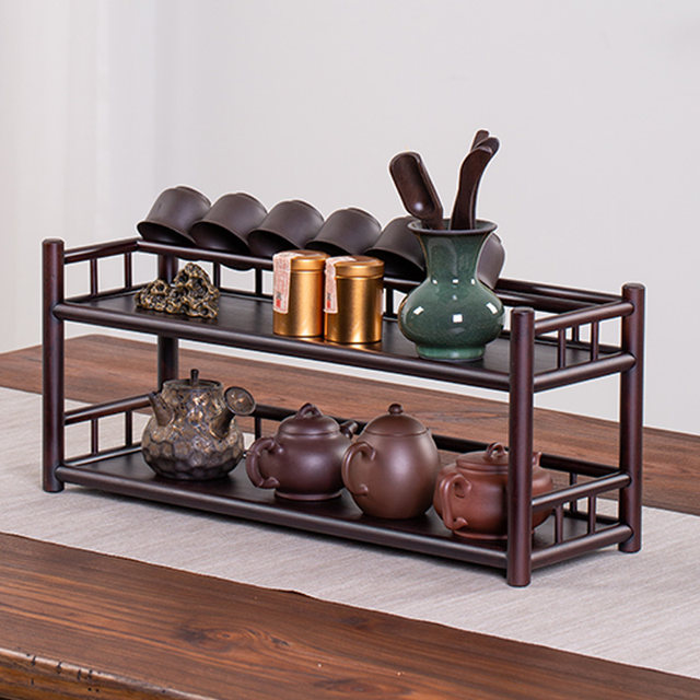 Desktop teapot rack small Bogu rack tea cup rack tea set storage rack ...