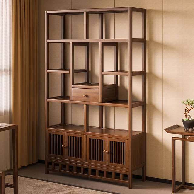 New Chinese style Bo Gu shelf tea room tea rack non-solid wood tea set ...