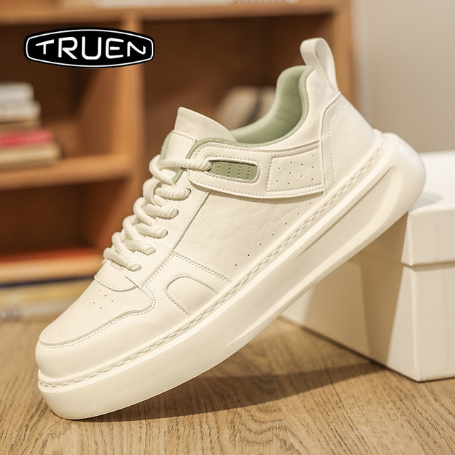 Zhenen Pure White Shoes Men's 2025 Spring New Flat Sole Commuter ...