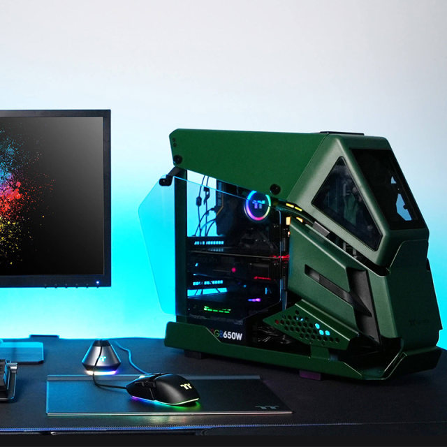 Tt desktop computer water-cooled main chassis AHT200 mini Matx special-shaped chassis graphics ...