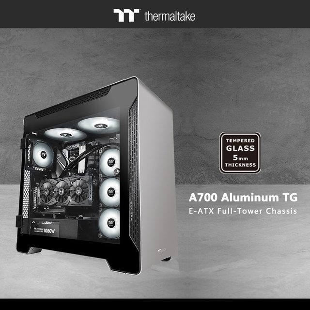 TT desktop computer water -cooled host aluminum chassis A700TG full tower power supply under the ...