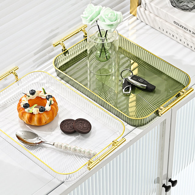 Light luxury tray household living room new with hand -made fruit disk ...