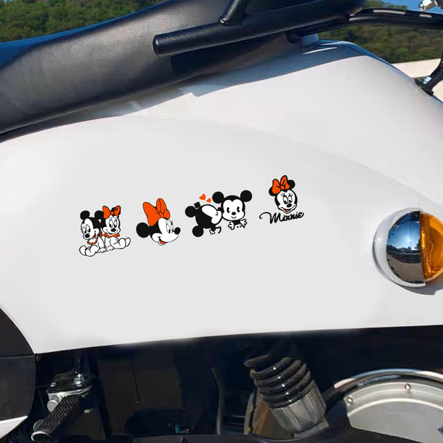 Mickey Minnie cute car stickers electric car cover scratches cover ...