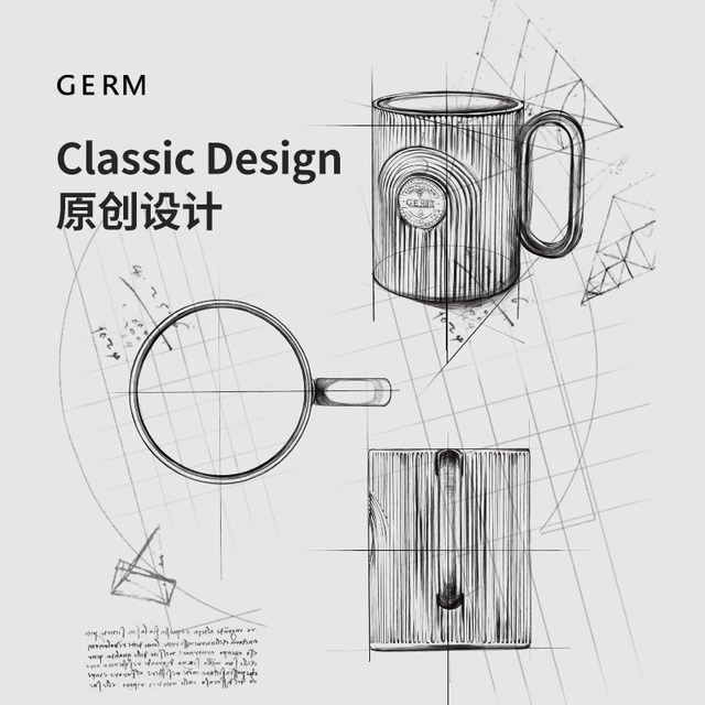 GERM coffee cup, mug, creative ceramic cup for women, cute water cup ...