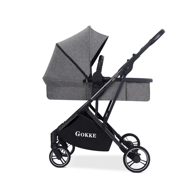 GOKKE German two-way baby stroller with high view, lightweight foldable ...
