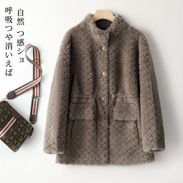 2025 new winter cloud sheep sheep coat for women's medium-length pellet ...