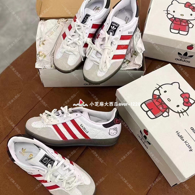 adidas clover HELLOKITTYGAZELLE men's and women's sports sneakers moral ...