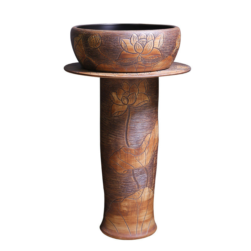 Lavabo de Columna de Cerámica Porcelain Master - Lavabo para Jardín y ...