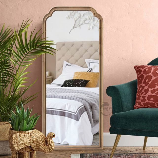 French Retro Mirror Ins-Style Full-Length Mirror Wall-Mounted Bedroom ...