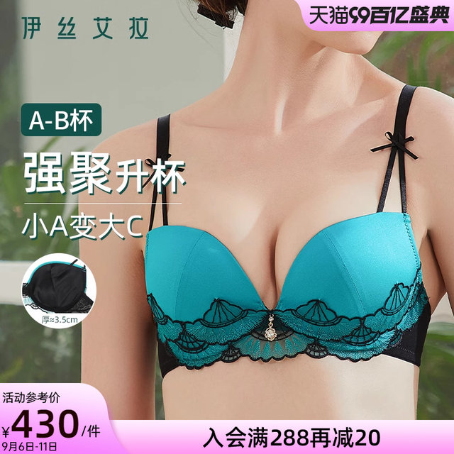 Isela small breasts look big push-up bra for women with thick cup about 3.5cm cup sexy lining ...