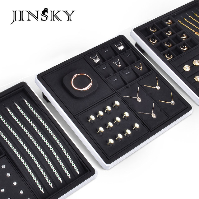 JINSKY/JINSKY black jewelry display props set jade jade earrings ring ...