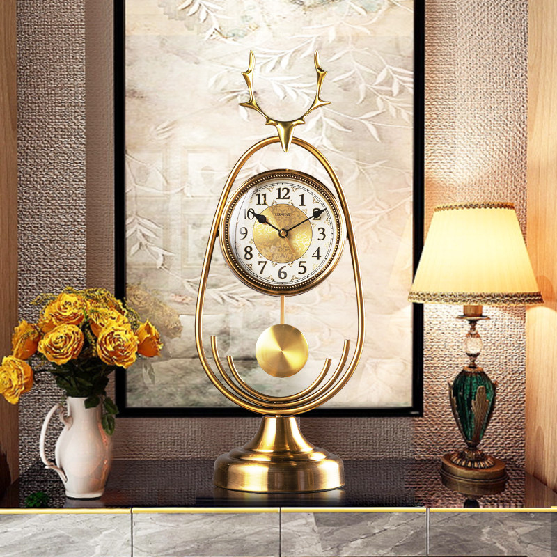 Nash Light Luxury Table Clock - European Style Pendulum Clock