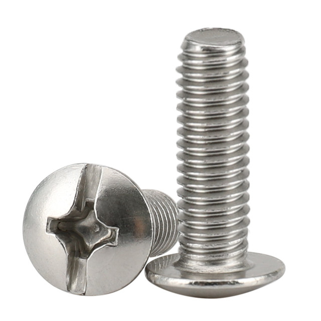 3M4M5M6 stainless steel 201 cross large flat head screw mushroom head ...
