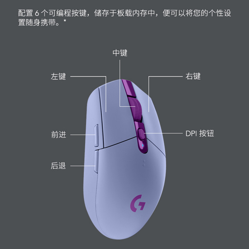 Logitech G304 Wireless Gaming Mouse - Programmable, 6 Buttons