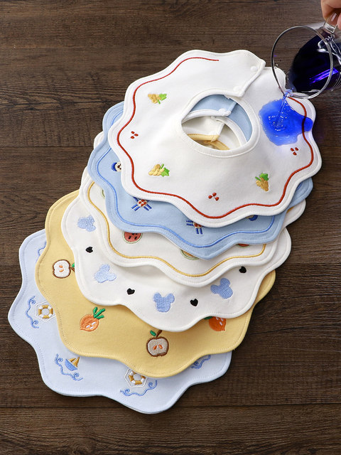 Slobber napkin baby bib pure cotton class A waterproof bib male newborn ...