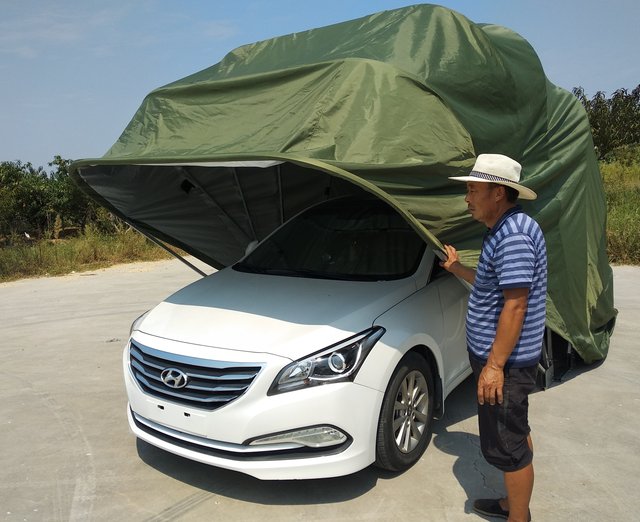 Hydraulic retractable mobile folding carport for car and home parking ...